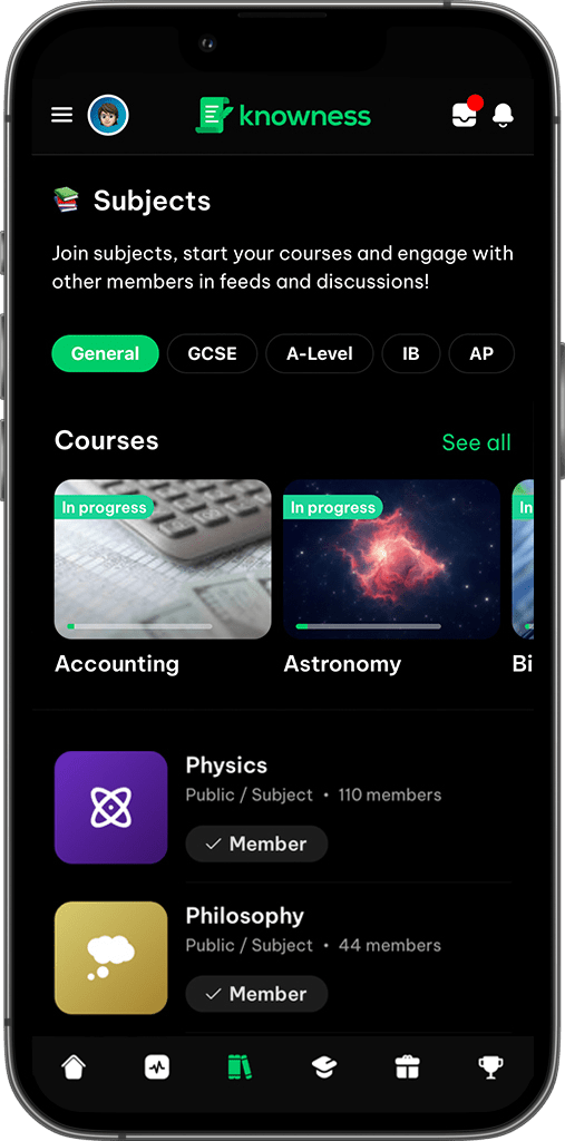 Knowness – Learn Subjects and Stay in the Know